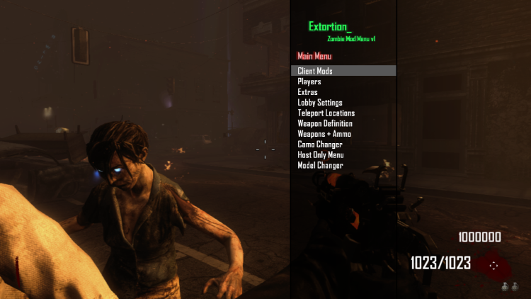 Mod Menu Zombie BO2 Extortion pour PS3 DEX | Console X